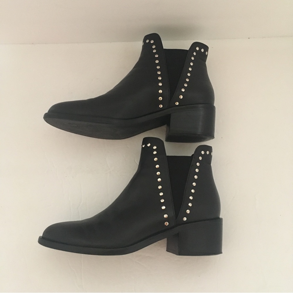 Steve Madden Cade Black Leather Boots - Gem